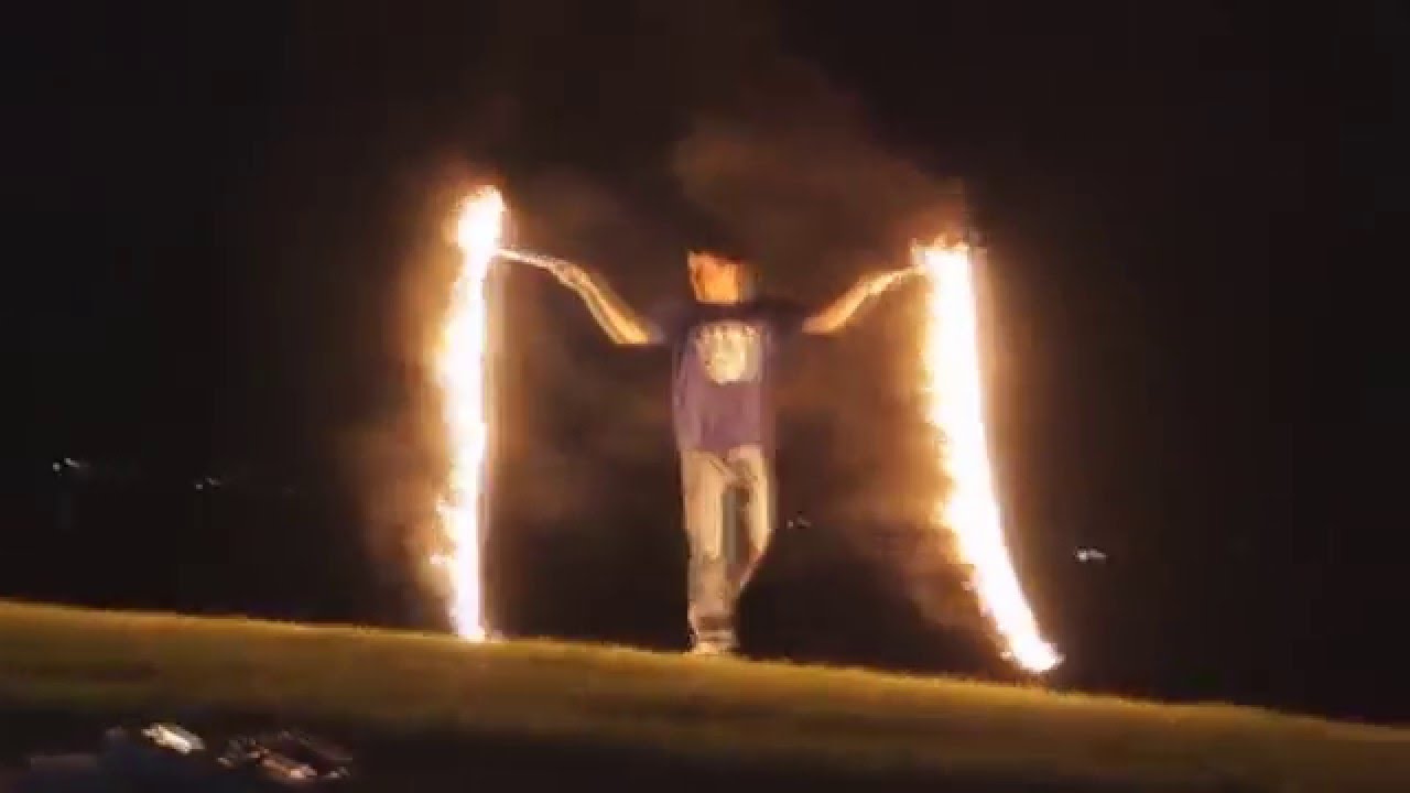 fire whip cracking - YouTube