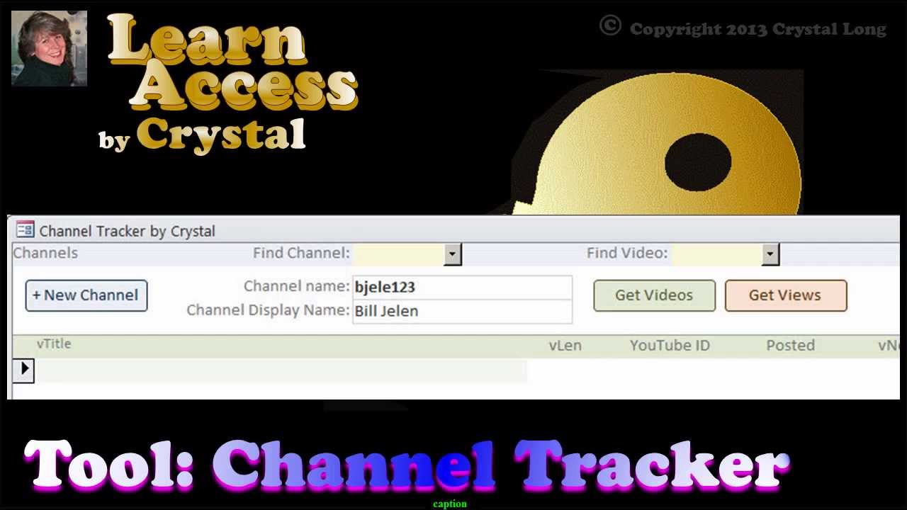 Tool: Channel Tracker, free Access database - YouTube