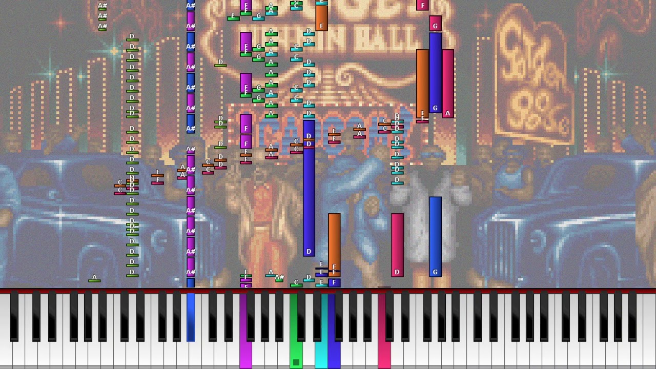 Street Fighter II (SNES) - Balrog Stage [Synthesia] - YouTube
