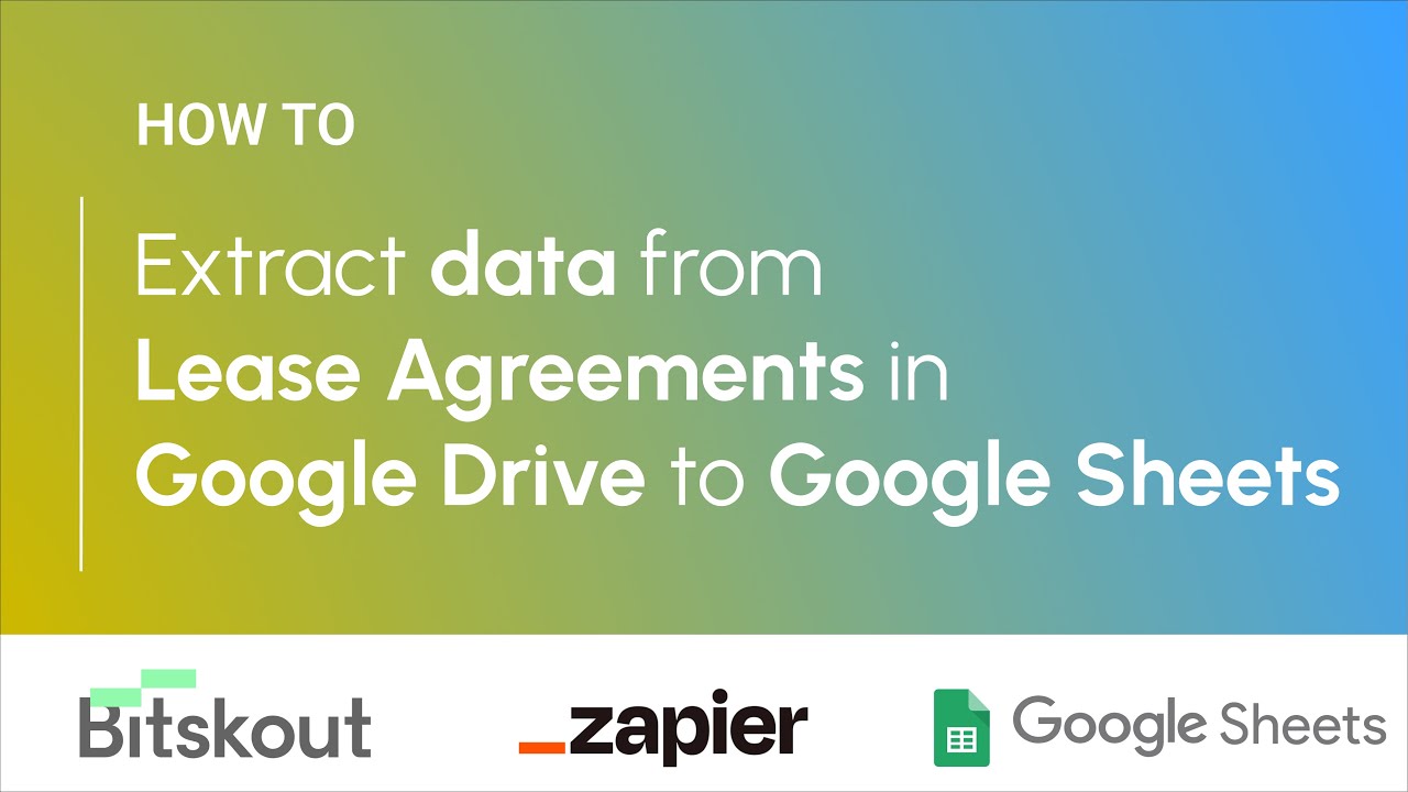 Extract data from Lease Agreement in Google Drive to Google Sheets ...
