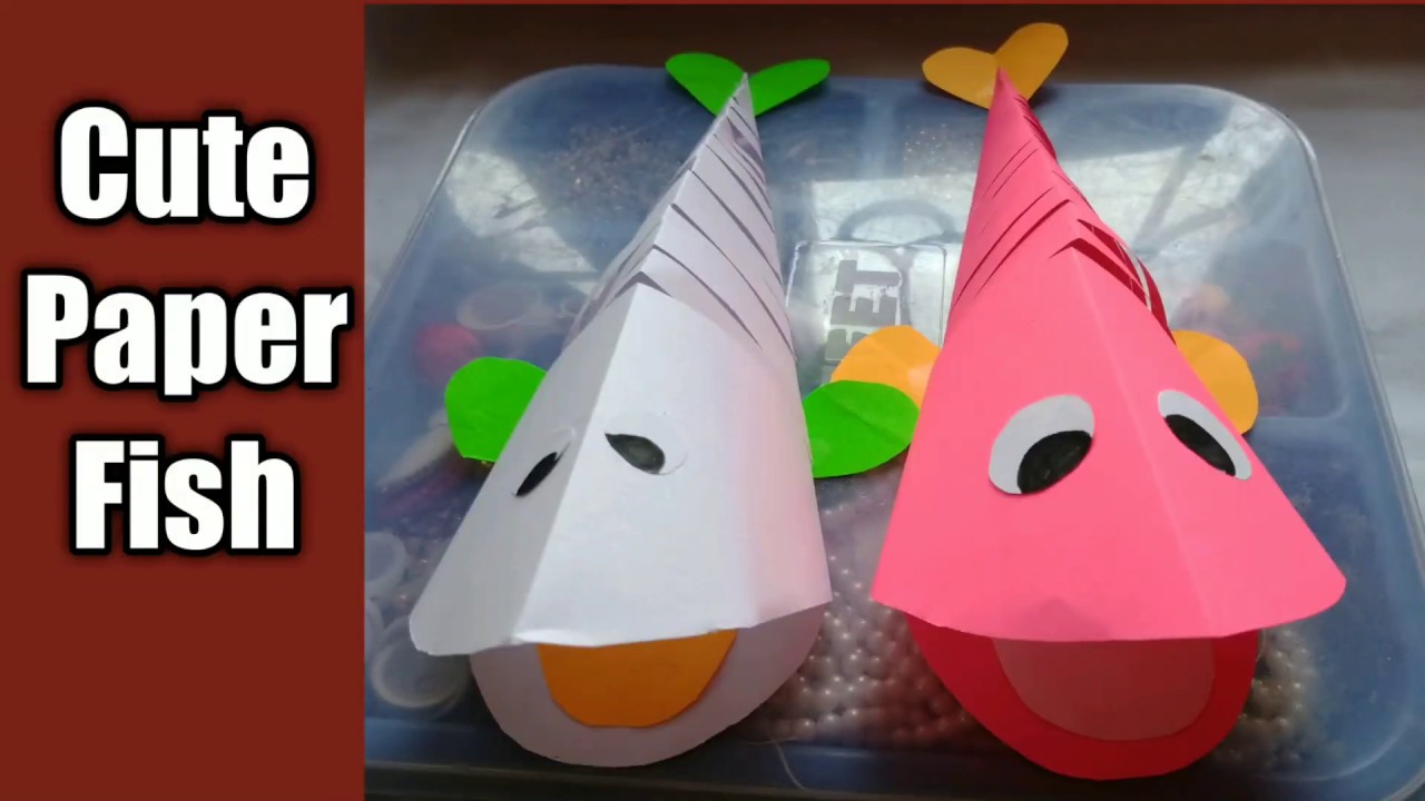 How to make a 3d paper fish for kids|| Diy origami fish craft easy ...