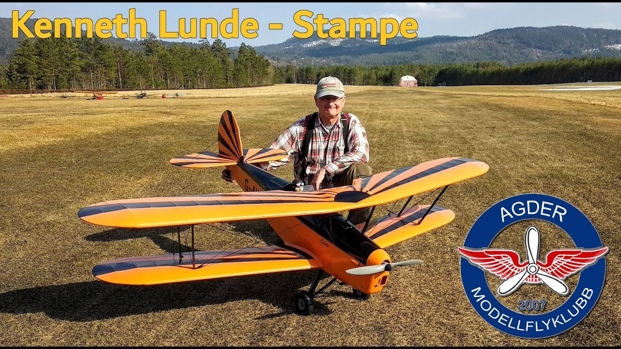 Electric powered Stampe biplane - YouTube