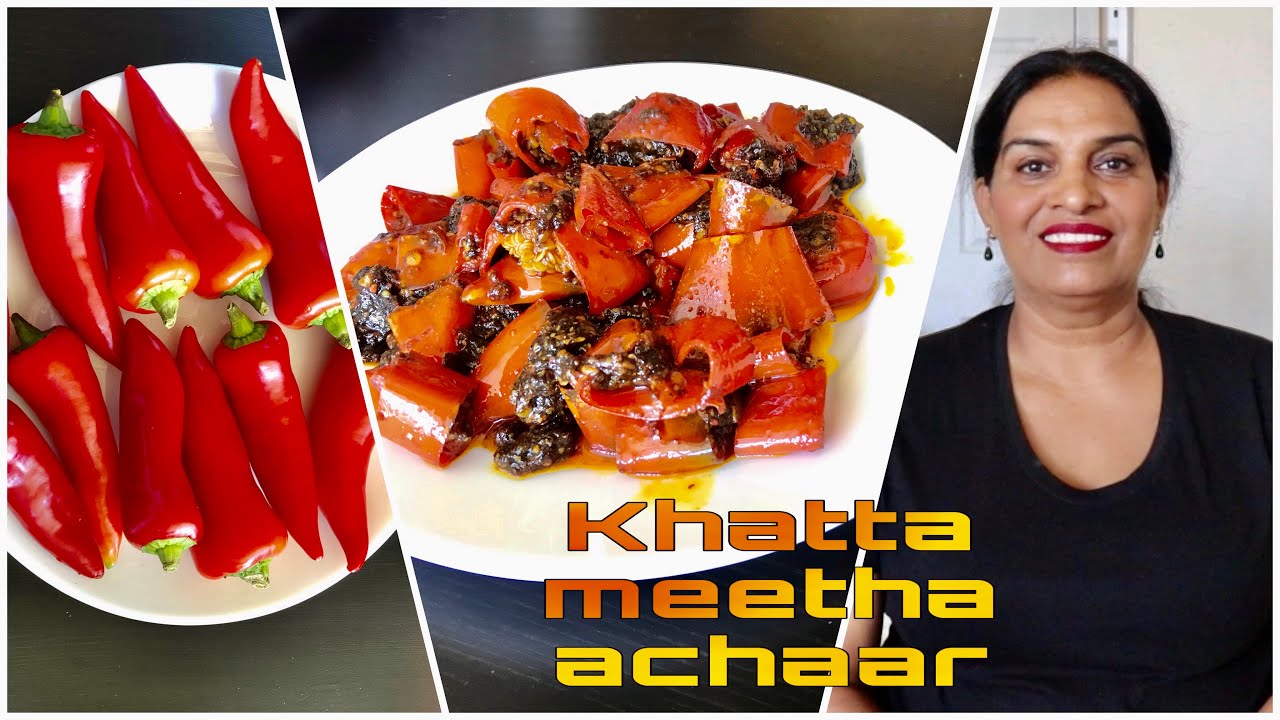 Mirchi ka khatta meetha achar | punjabi kitchen - YouTube