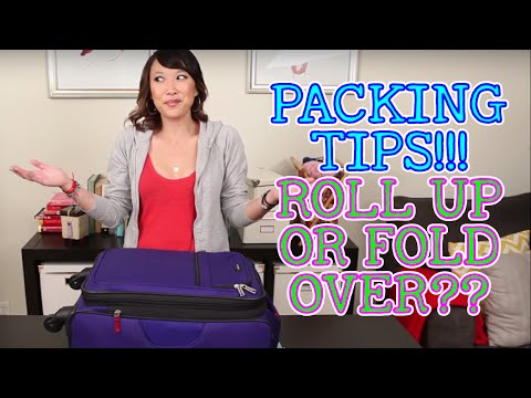 Easy Packing Methods // ROLL UP VERSUS FOLD OVER - YouTube
