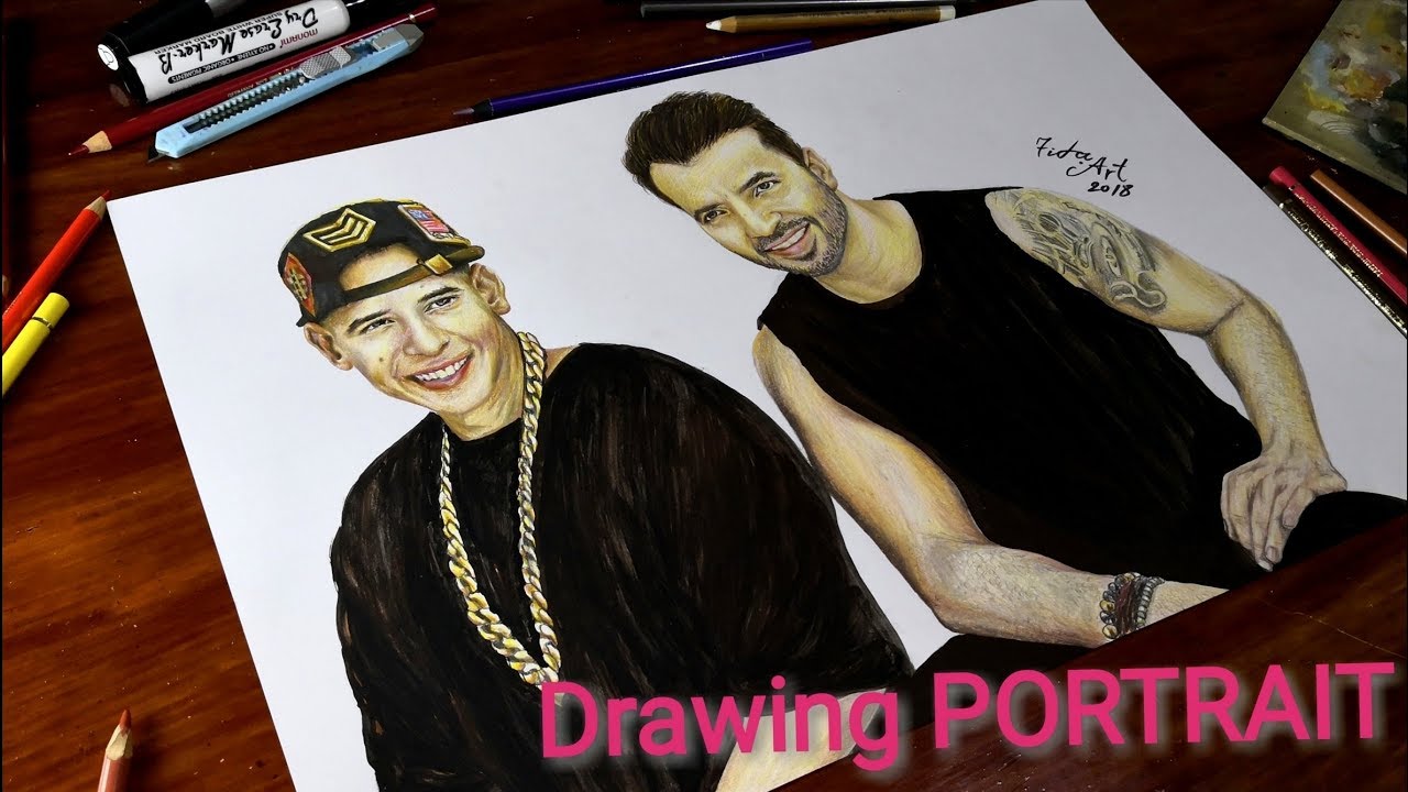 Drawing portrait _ luis fonsi ft daddy yankee (despacito) Speed drawing ...