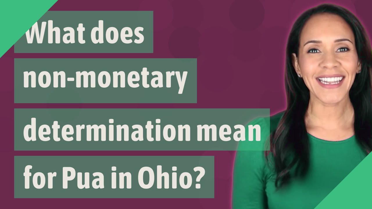 What does non-monetary determination mean for Pua in Ohio? - YouTube