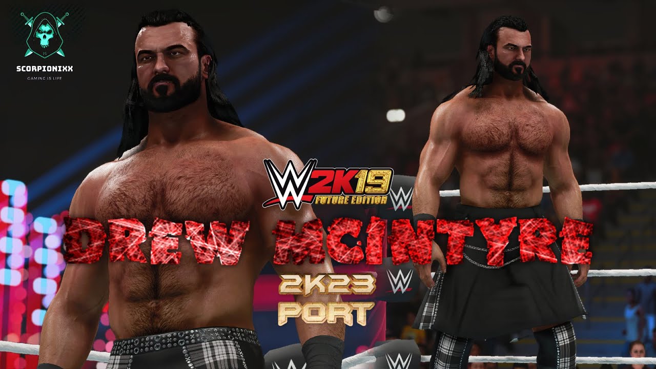 Drew McIntyre WWE 2K23 Port for WWE 2K19 - YouTube