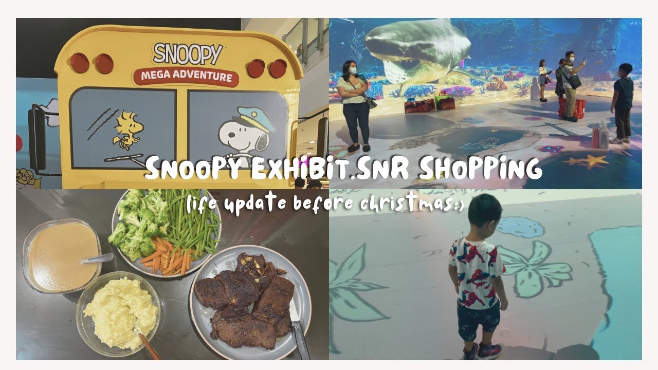Vlog: steak night | snoopy mega adventure exhibit | snr shopping - YouTube