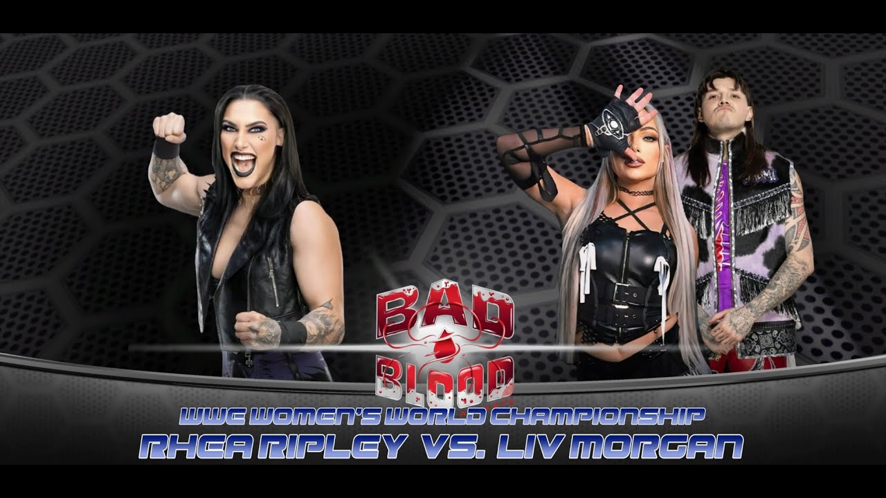 WWE 2K24 Rhea Ripley vs Liv Morgan BAD BLOOD - YouTube