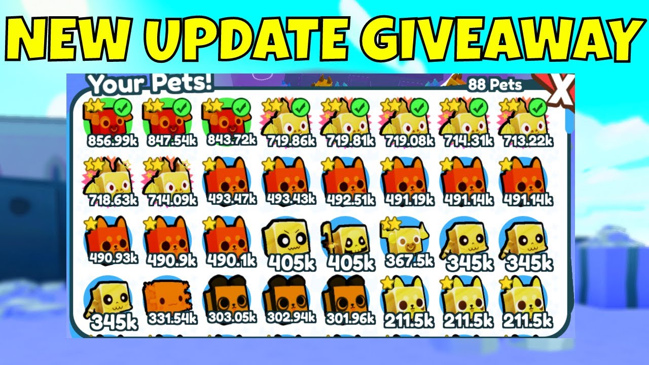 🔴 (FACE CAM) NEW PET SIMULATOR X UPDATE IS OUT! FREE PET GIVEAWAYS LIVE ...