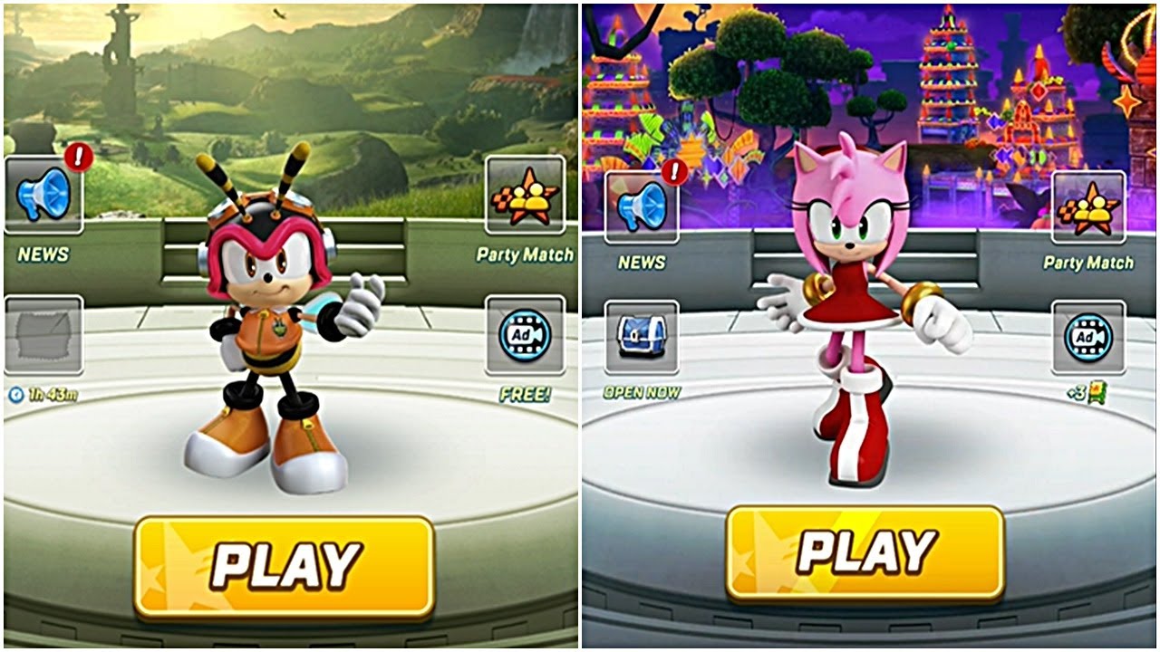 Sonic Charmy vs Sonic Amy - Versus Mode - Sonic Forces Sonicdash ...