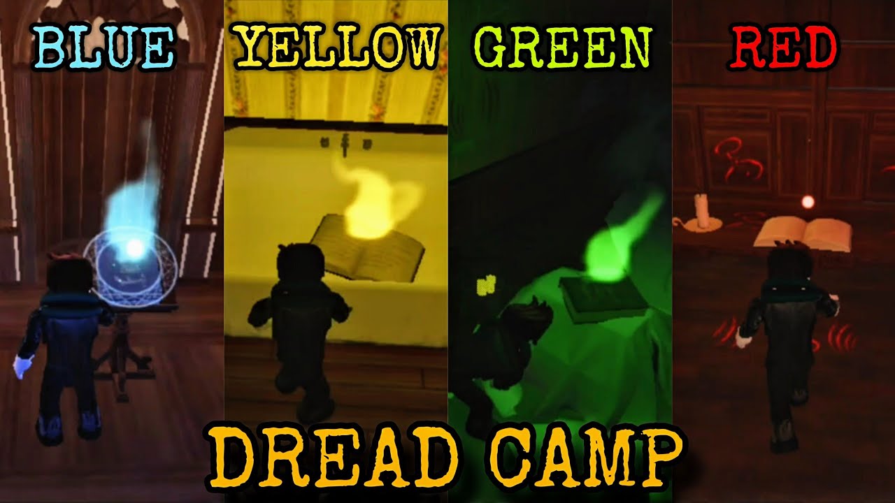 Roblox Dread Camp | How to Find red,blue,green and yellow Books - YouTube
