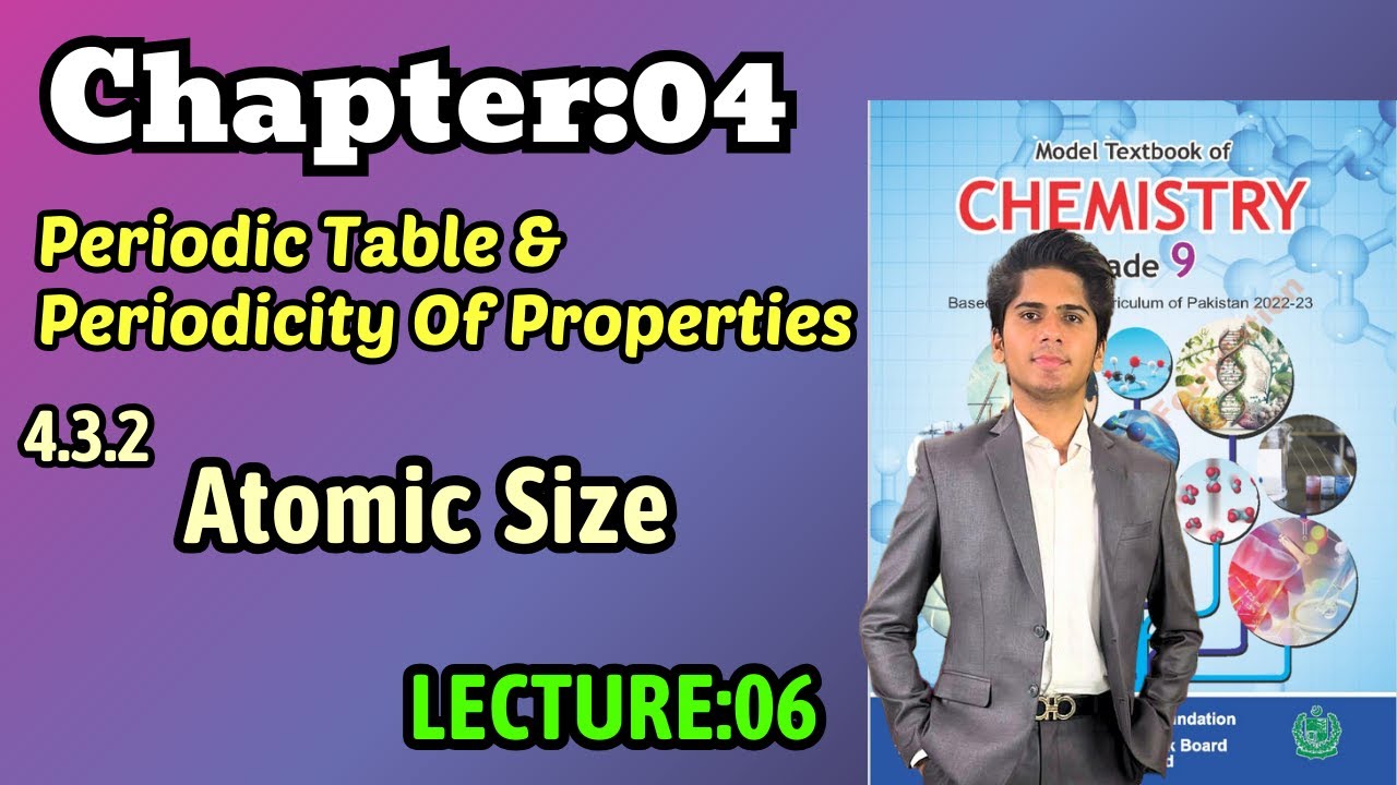 Atomic size | Chap 4 Periodic Table | class 9 Chemistry federal board ...