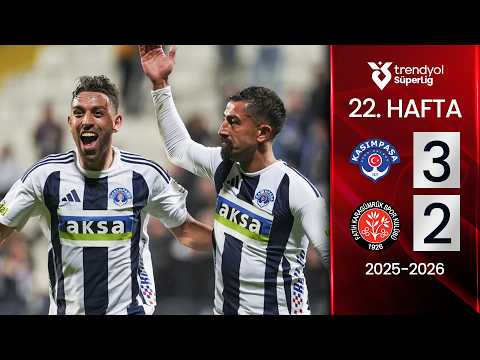 Kasımpaşa (3-2) Fatih Karagümrük | MAÇ ÖZETİ | 22. Hafta - 2025/2026