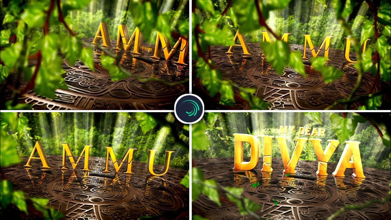 3D Trending Name Art Video editing in Alight Motion video editing ...