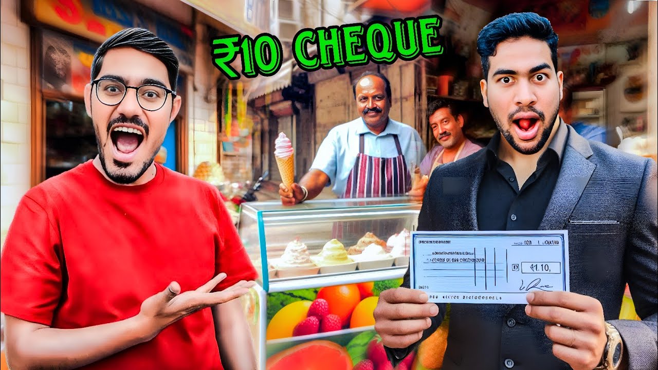Crazy XYZ VS Me | 10 Rupees Cheque | Small Amount Cheque Prank | Mony ...