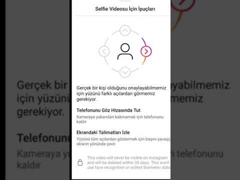 İNSTAGRAM SELFİE VİDEOSU DOĞRULAMA ÇÖZÜMÜ/İNSTAGRAM SELFİE VERİFİCATİON