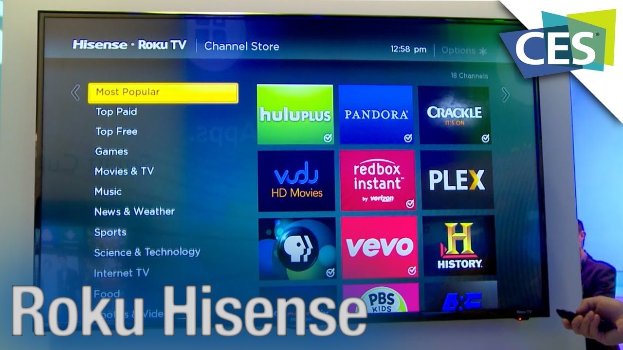 First Look at the Roku TV Interface on Hisense! - CES 2014 - YouTube