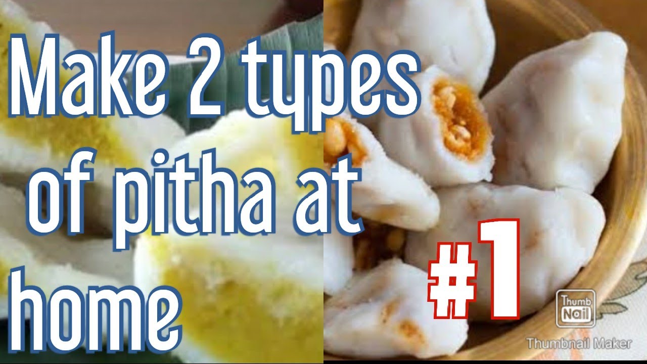 Make 2 types of Rice flour Pitha | Sweet and salty Pitha | Coconut and ...