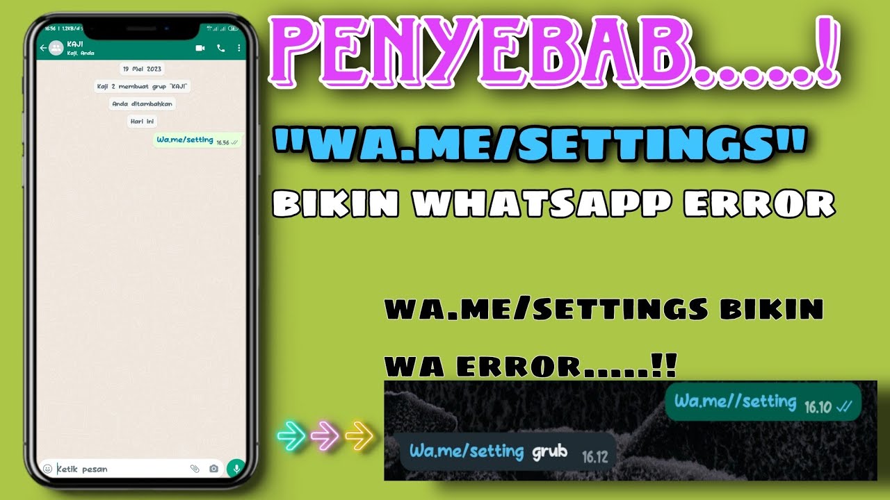 Penyebab Link Wa.me/settings Bikin Whatsapp error Di hp android terbaru ...