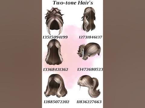 brookhaven two-tone hair codes for girls - YouTube