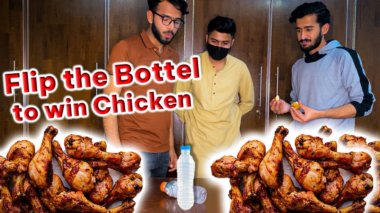 Flip the Bottle to win the Chicken Piece🍗 | Most Funny Challenge 🤪 ...