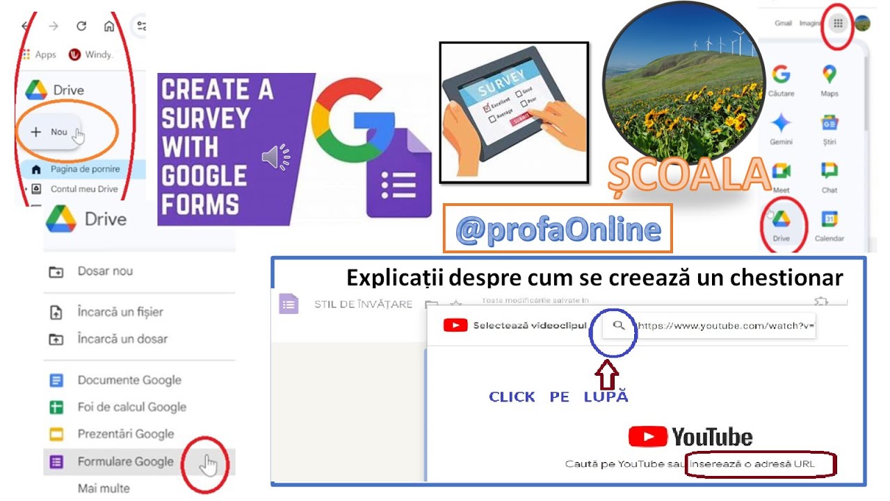 Mod de creare al unui chestionar FIȘĂ DE LUCRU trimis pe e-mail ...