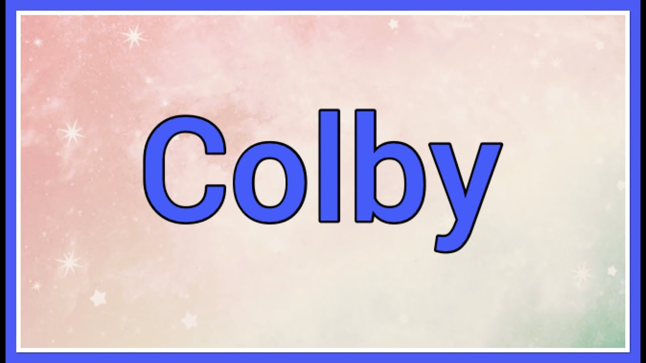 Colby | Name Origin Meaning Variations - YouTube