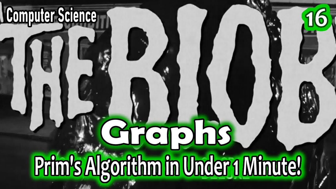 Prims Algorithm In Under 1 Minute Think Like The Blob Graphs Algorithms And Theory Youtube