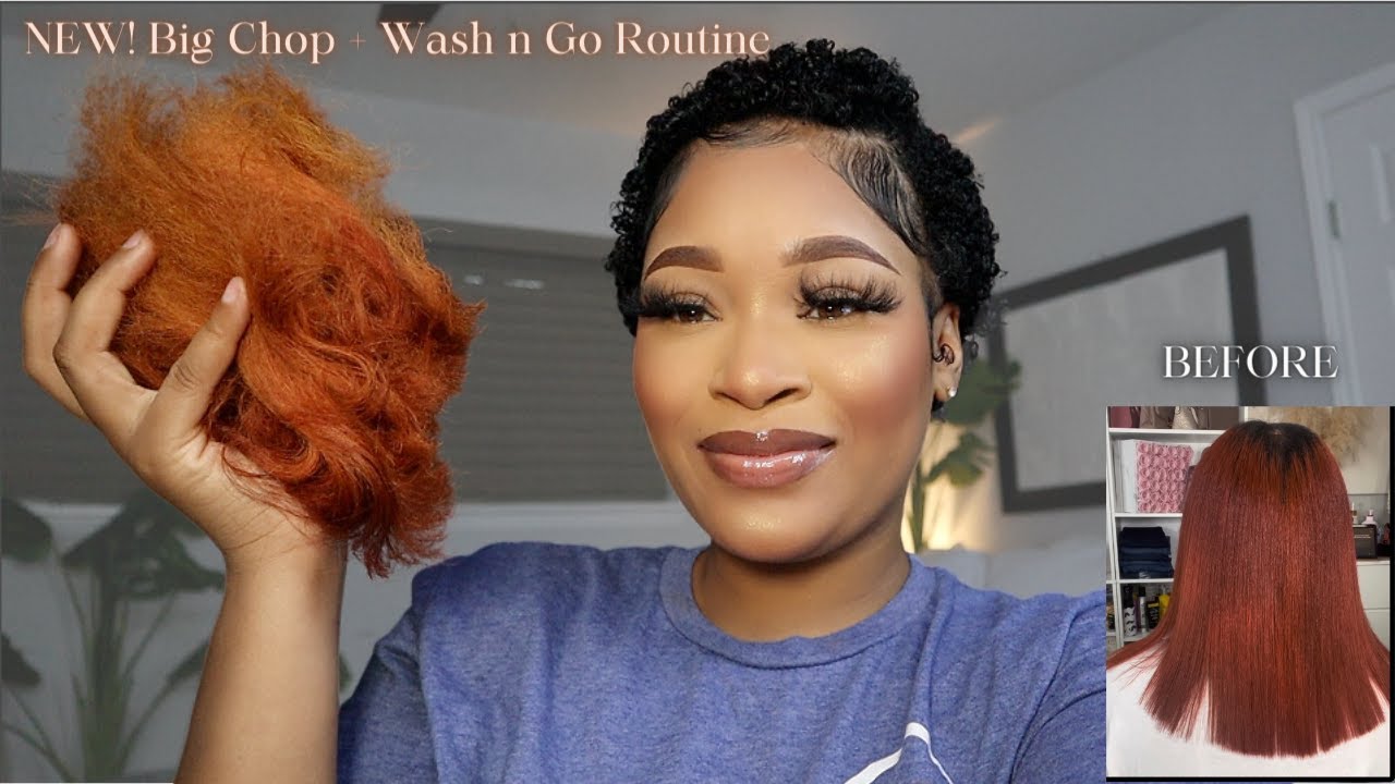 I Cut All My Hair Off Big Chop 2023 New Wash N Go Routine For Short