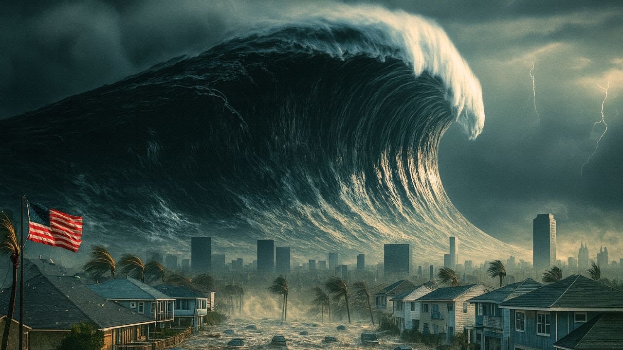 TSUNAMI 2025: 40m Mega Waves DEVOUR America, Cities SINK Instantly - YouTube