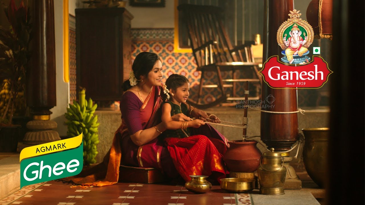 GANESH GHEE TV AD | SANTHOSH PHOTOGRAPHY | PURE COW GHEE TVC | ACTRESS ...