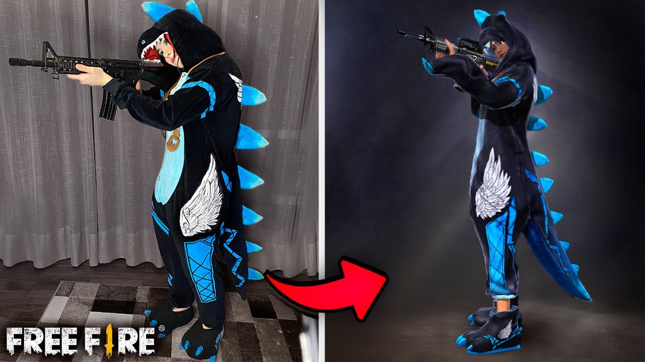 CRIEI A SKIN DO DINO ANGELICAL NA VIDA REAL!! FREE FIRE - YouTube