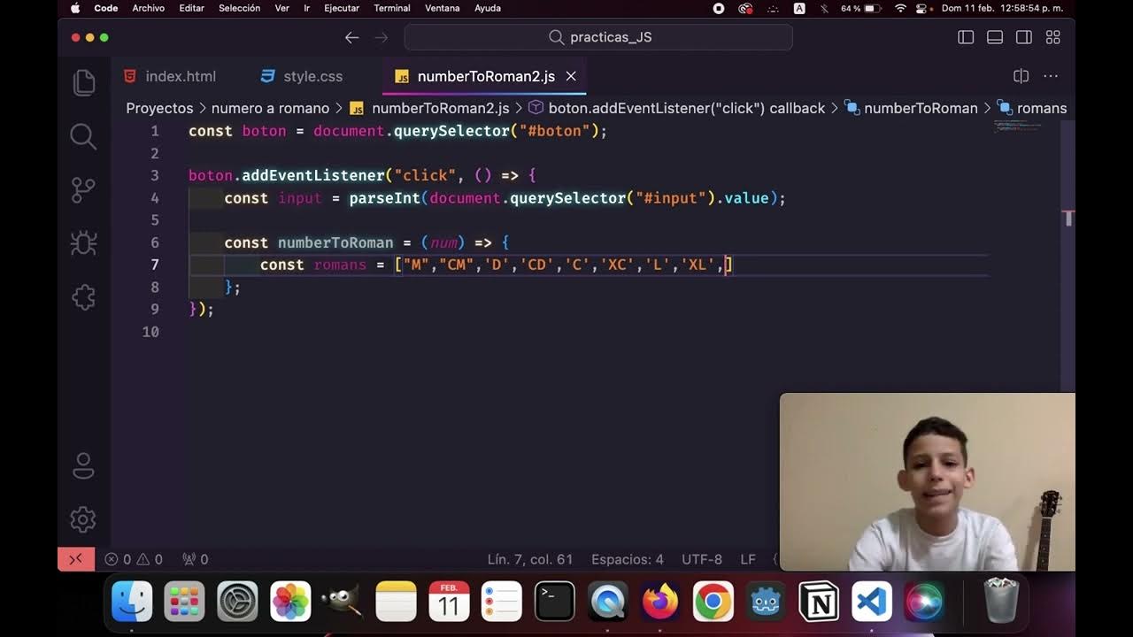 Convertir números enteros a romanos con JavaScript - YouTube