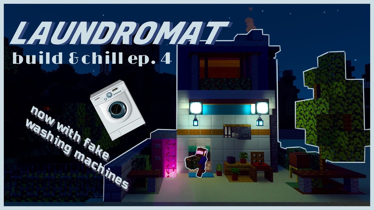Minecraft Laundromat 🧺 ~ Build & Chill mini Ep. 4 - YouTube