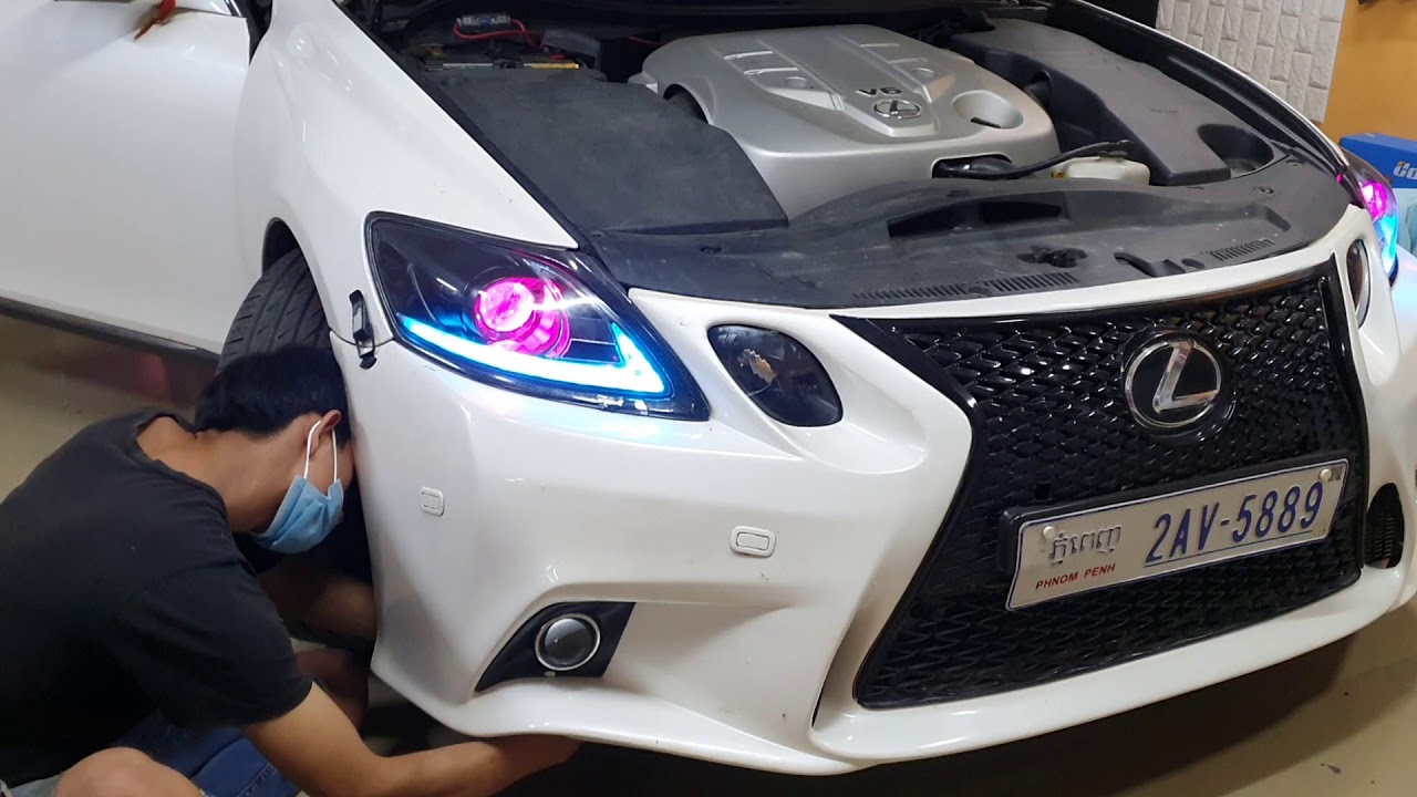 lexus GS300 install DRL RGB - YouTube