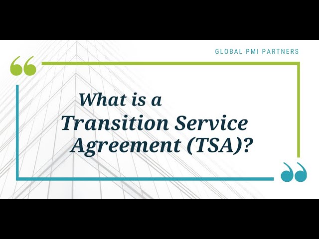 Transition Services Agreement Template