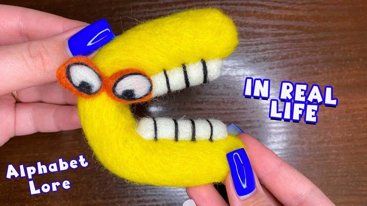 Alphabet Lore REAL LIFE Letter С made of wool. Needlefelt Wool Art ...
