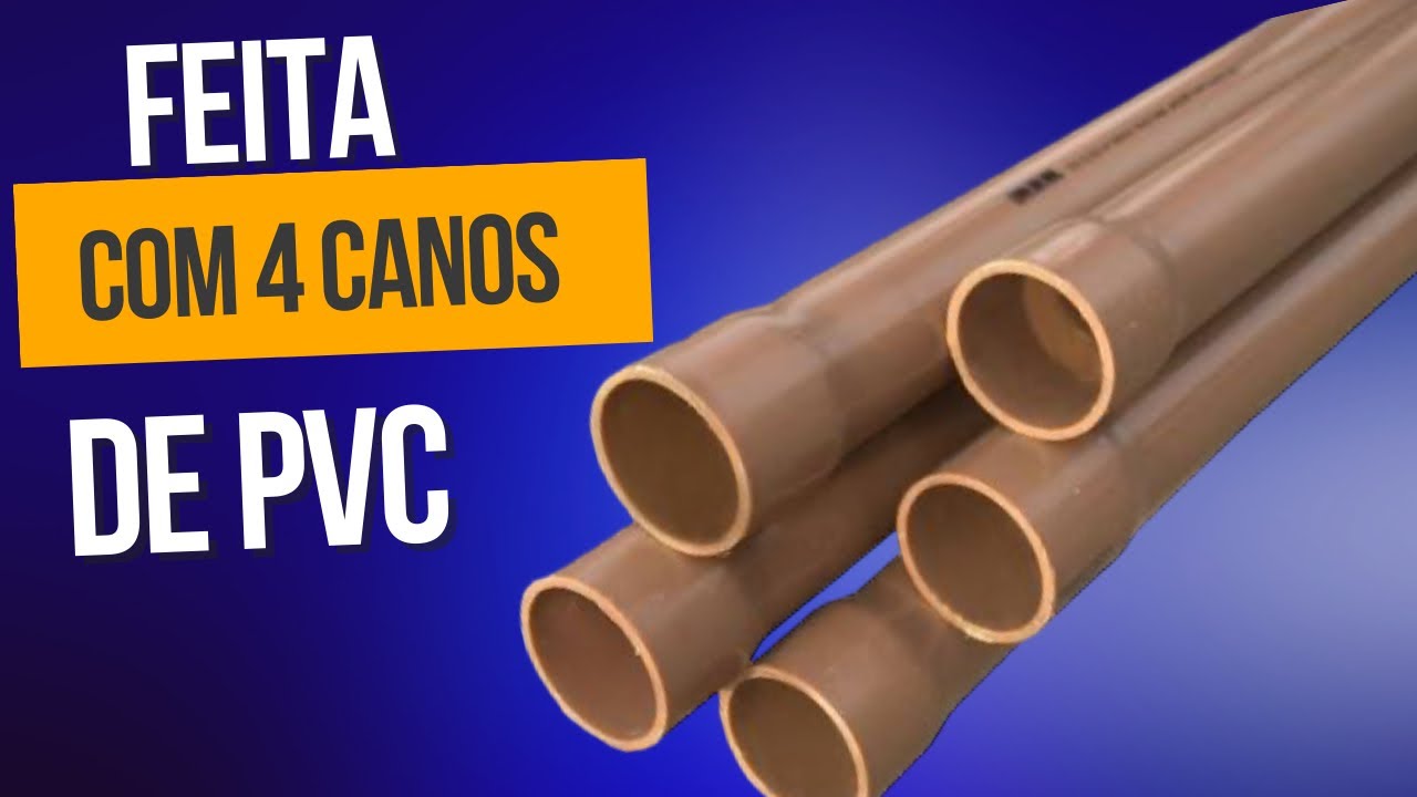 Olha o que eu fiz usando 4 canos de PVC - YouTube