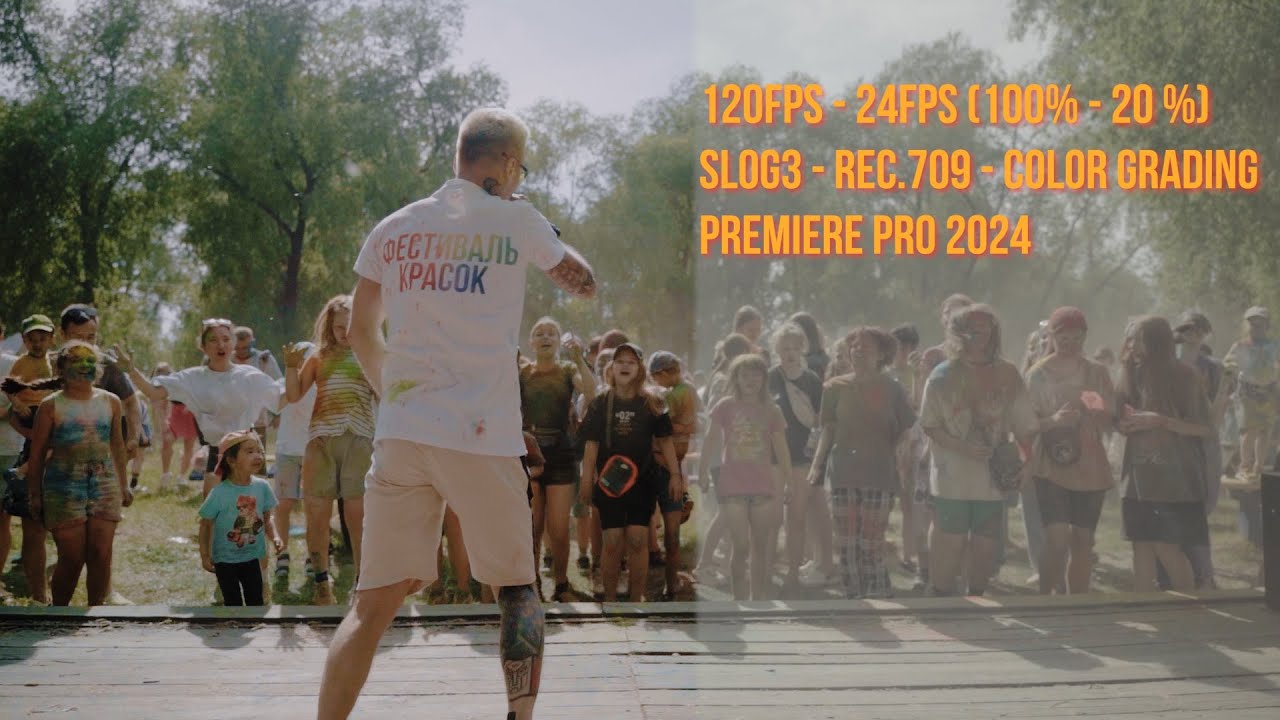 120fps - 24fps (100% - 20 %) SLog3 - Rec.709 - Color Grading . Premiere ...