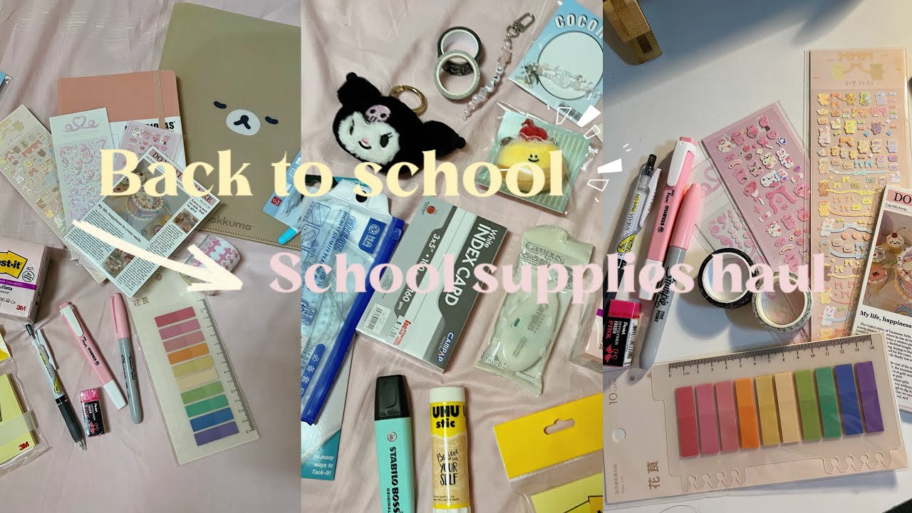 Back to School📓 ️school supplies haul 2023, cute stuff, and summer ...