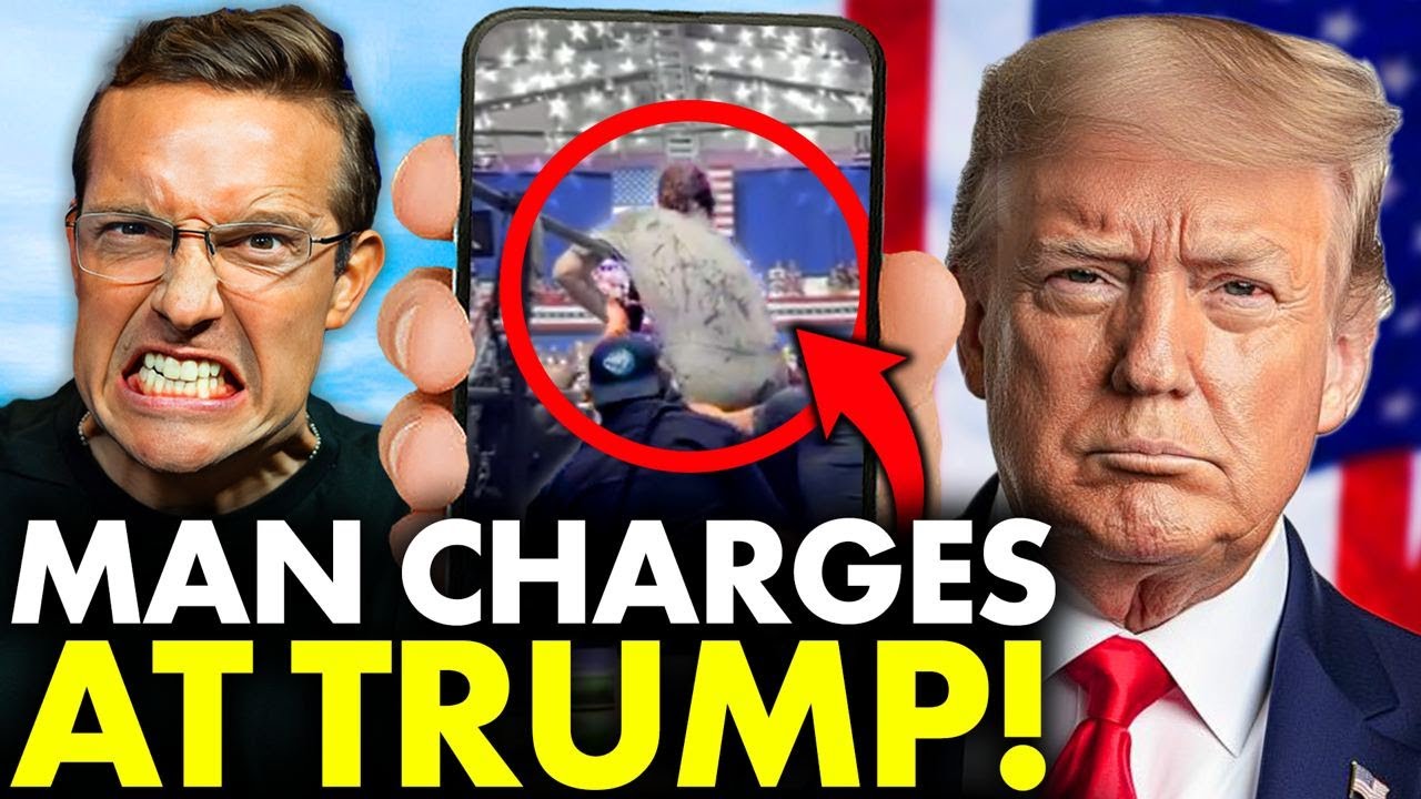 🚨 BREAKING: Angry Man STORMS Stage At Trump Rally, CHARGES At Trump ...