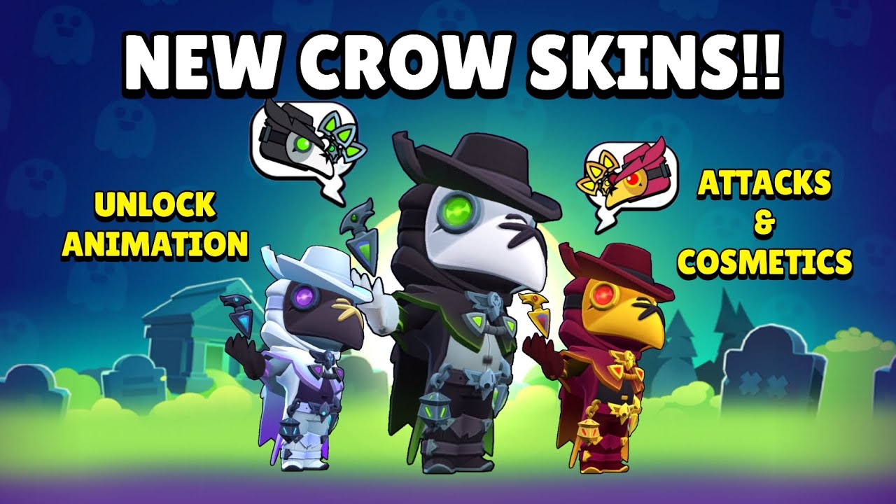 New Crow Skins - Halloween skin Brawl Stars #brawlstars #puriverse # ...