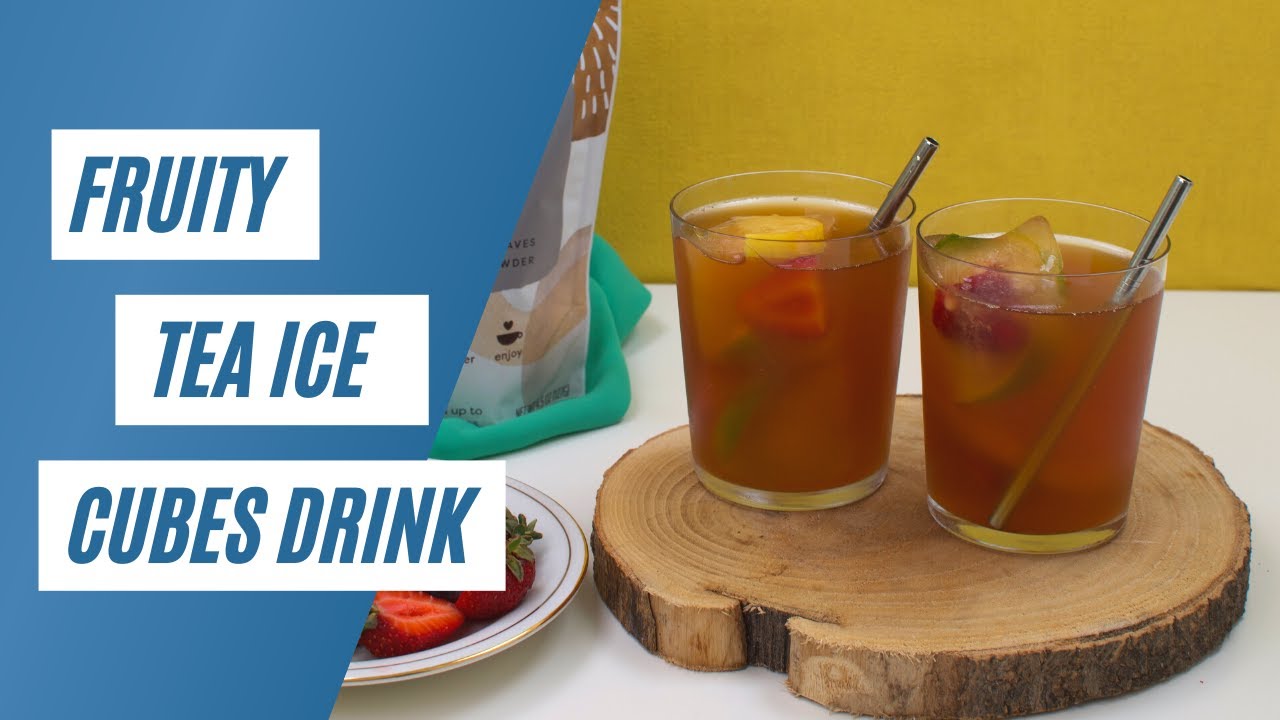 How to Make a Fruity Tea Ice Cubes Drink - YouTube