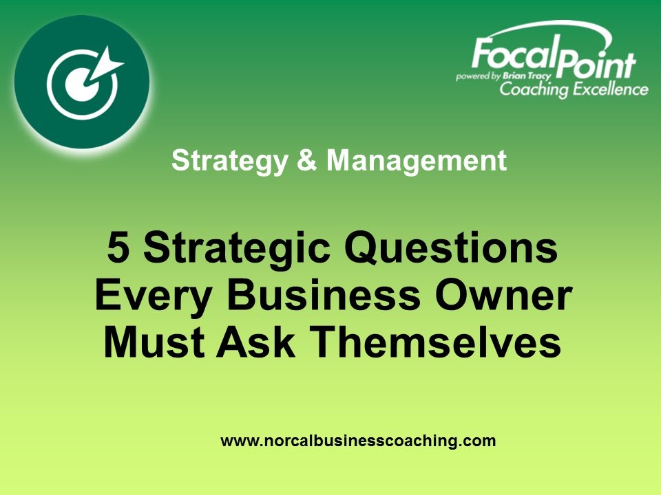 Five Strategic Questions Every Business Owner Must Ask - YouTube