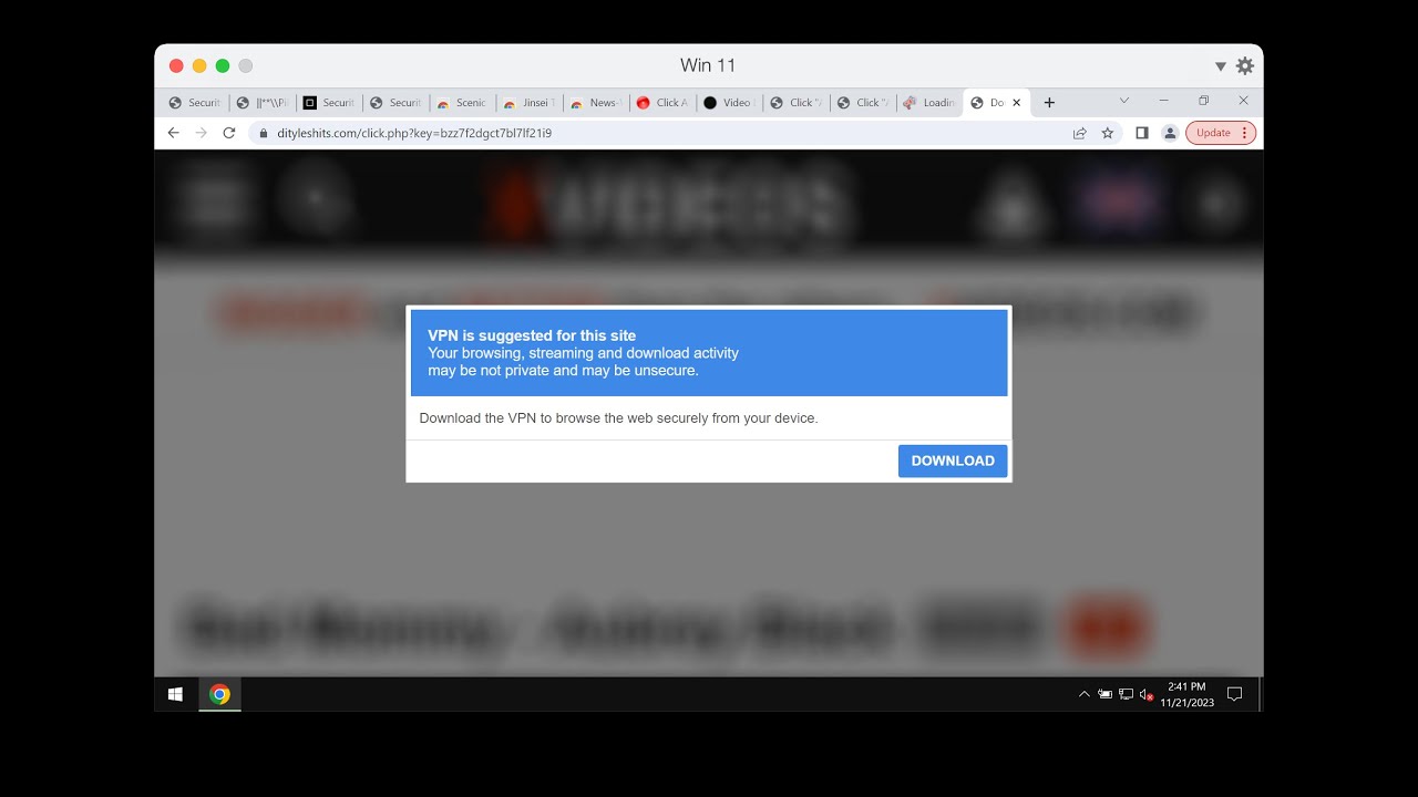 Dityleshits.com malicious pop-up removal. - YouTube