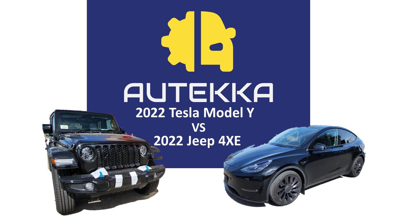 * AUTEKKA * TESLA MODEL Y VS JEEP 4XE!! * - YouTube