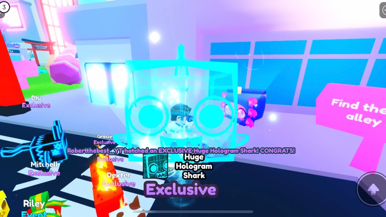 I hatched the huge hologram shark in pet sim x!!! - YouTube