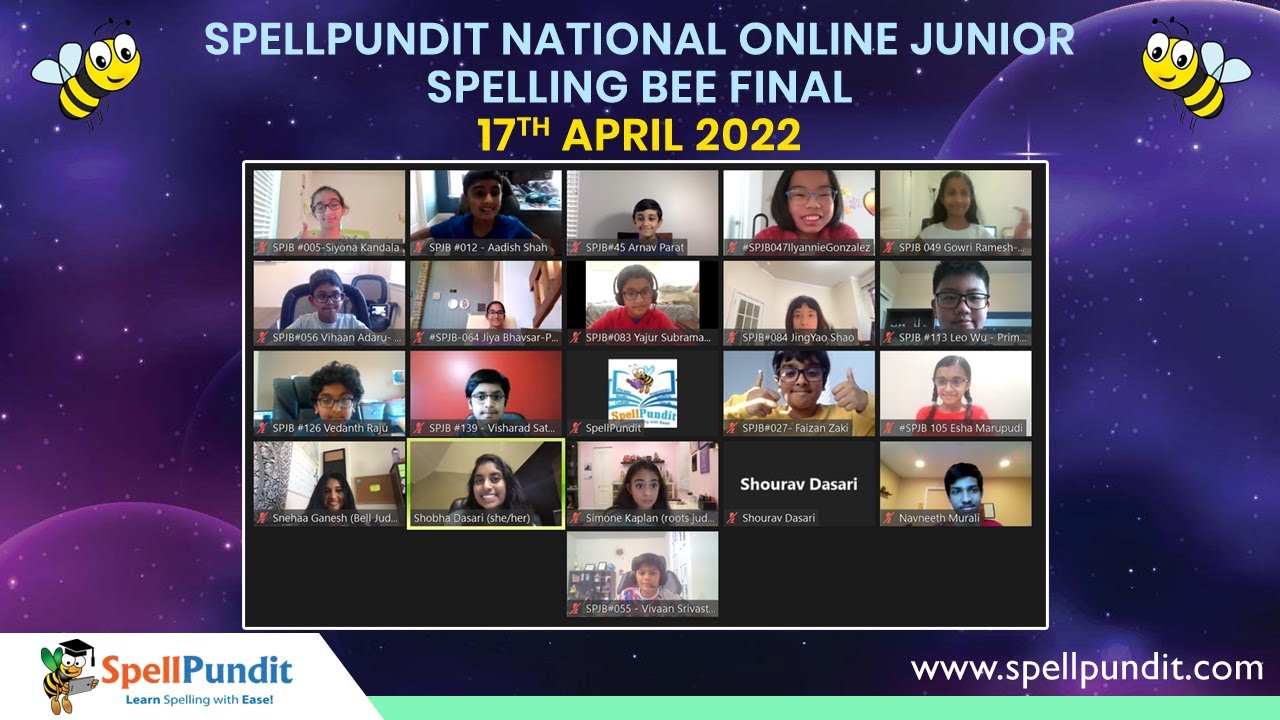 2022 SpellPundit National Online Junior Spelling Bee Grand Finals - YouTube