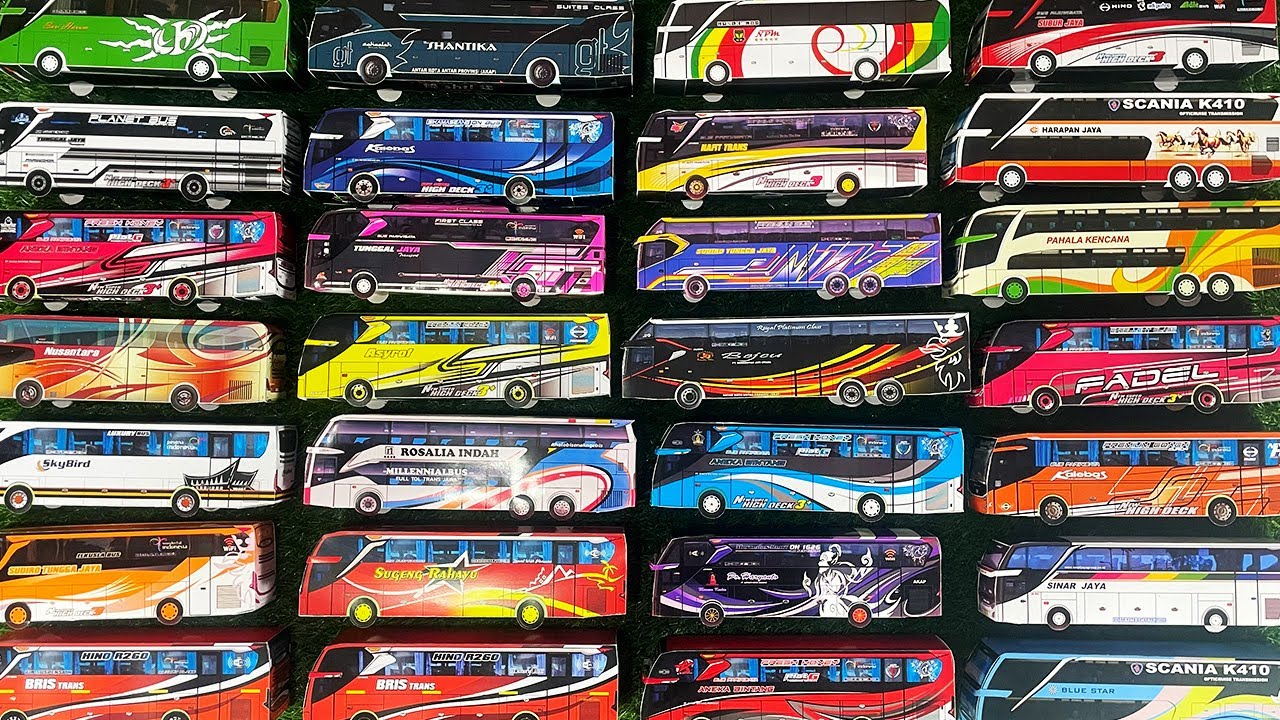 Bus Telolet Basuri, Bus Tunggal Jaya Kids Panda, Bus NPM, Bus Harapan ...